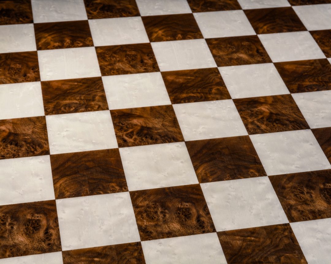 SIENA - 60 cm Large Walnut Luxury Chess Board - Design Chess
