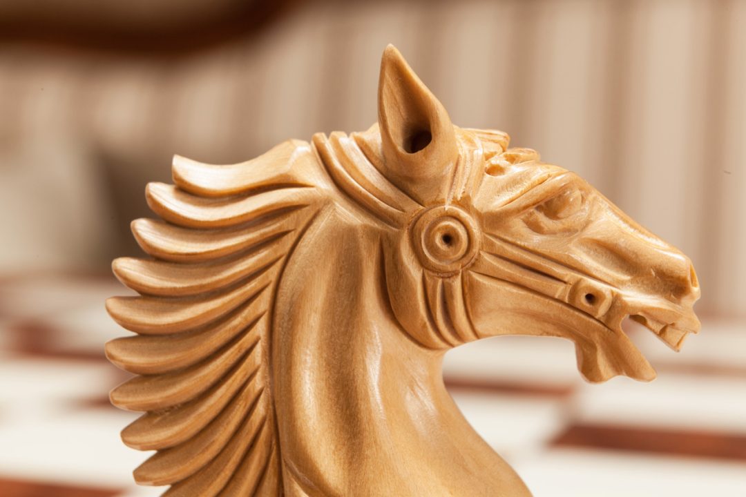 Apollo 4.4" Luxury Chess Pieces in Ebony / Padauk / Boxwood